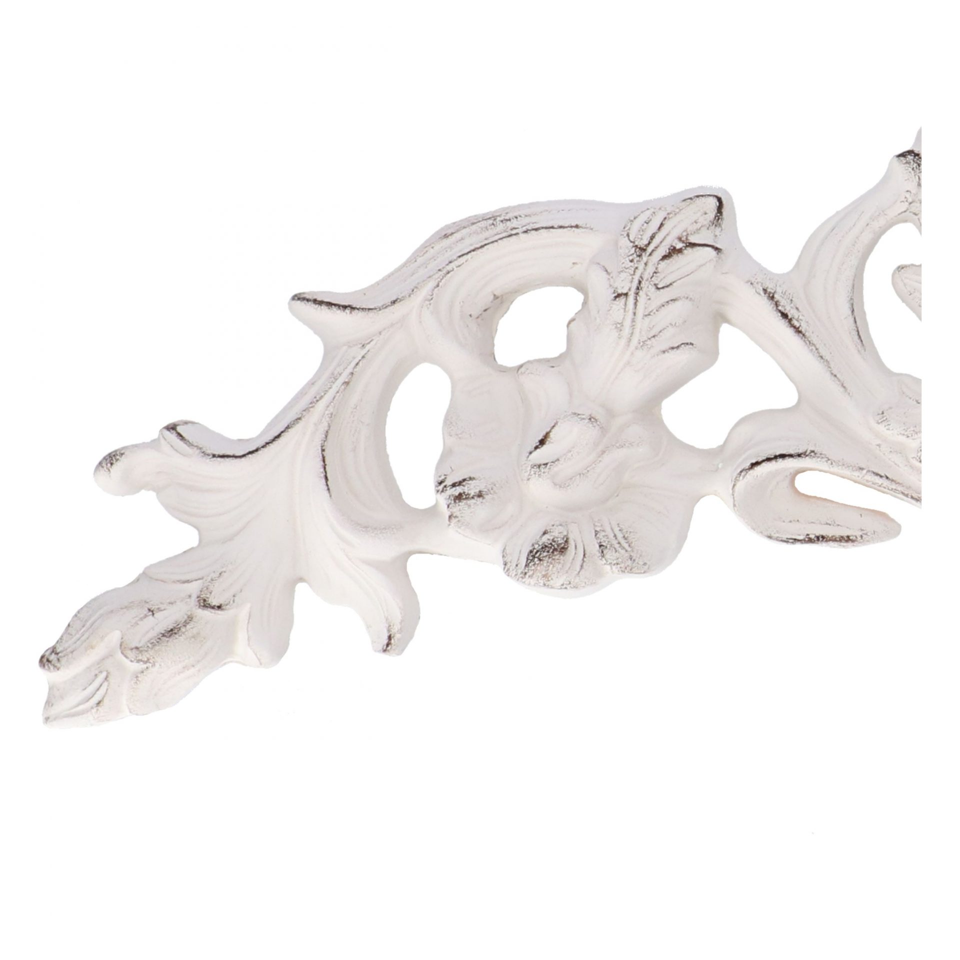 Fregio in legno laccato bianco antico stile barocco