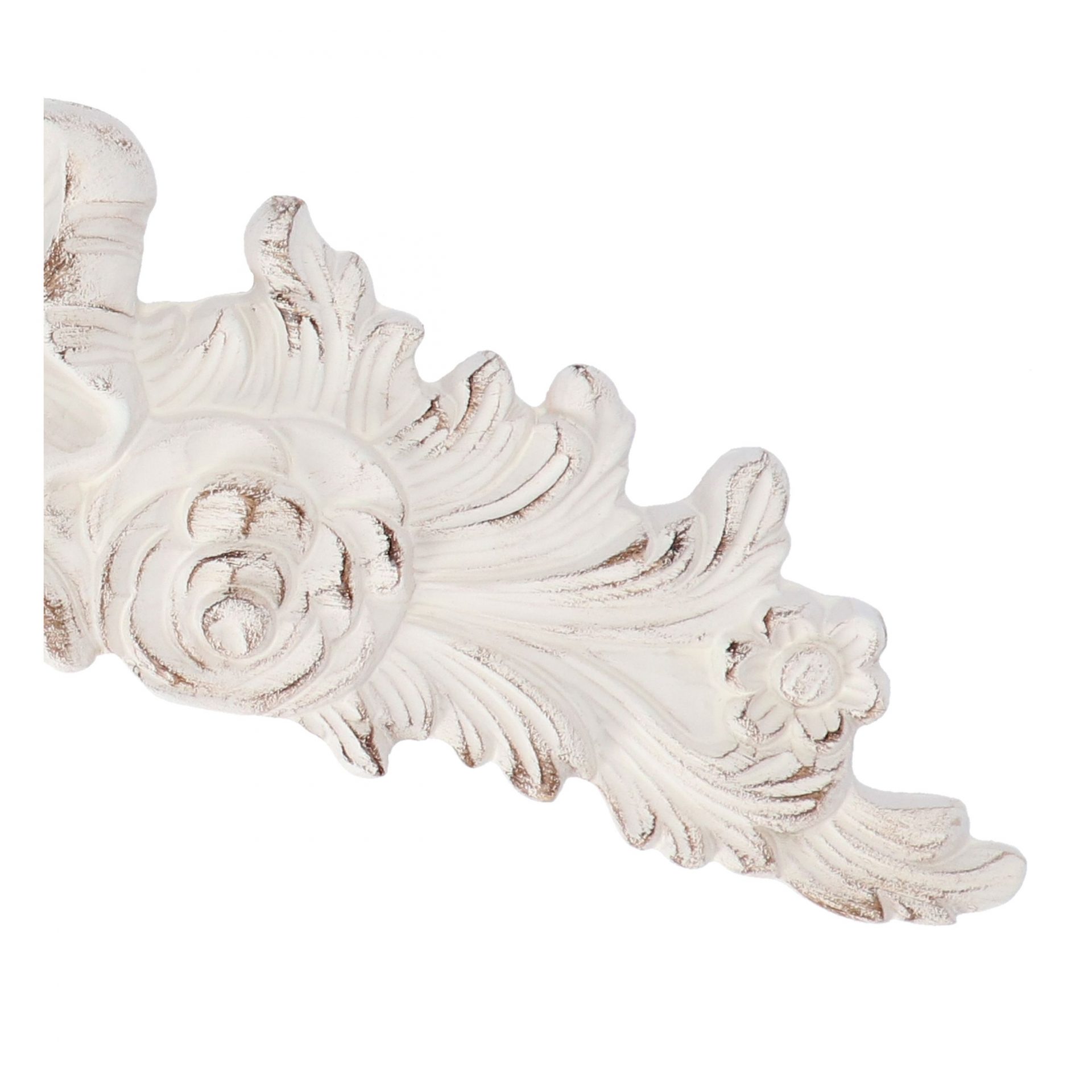 Fregio in legno laccato bianco antico stile barocco