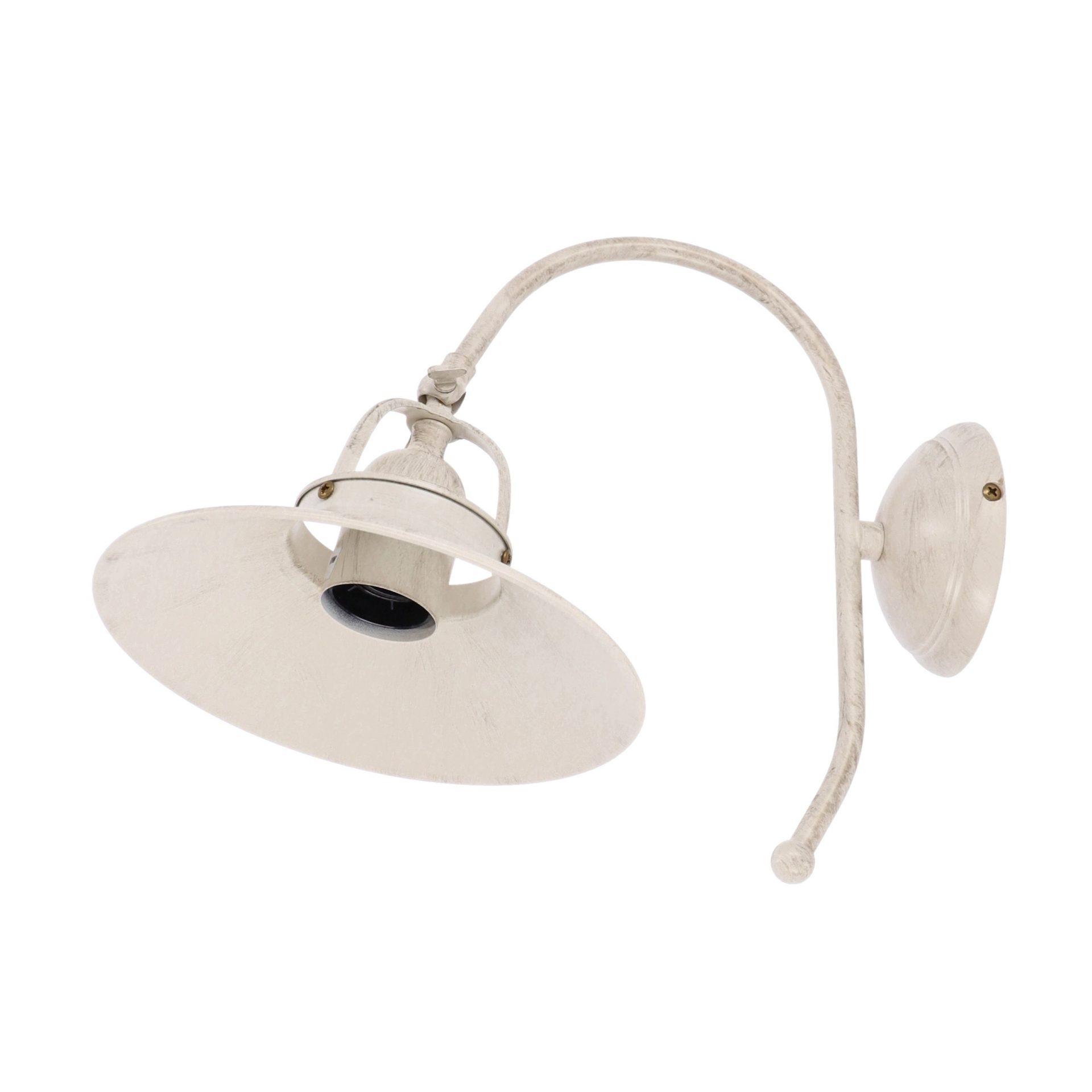 Applique in ottone laccato bianco antico stile Country